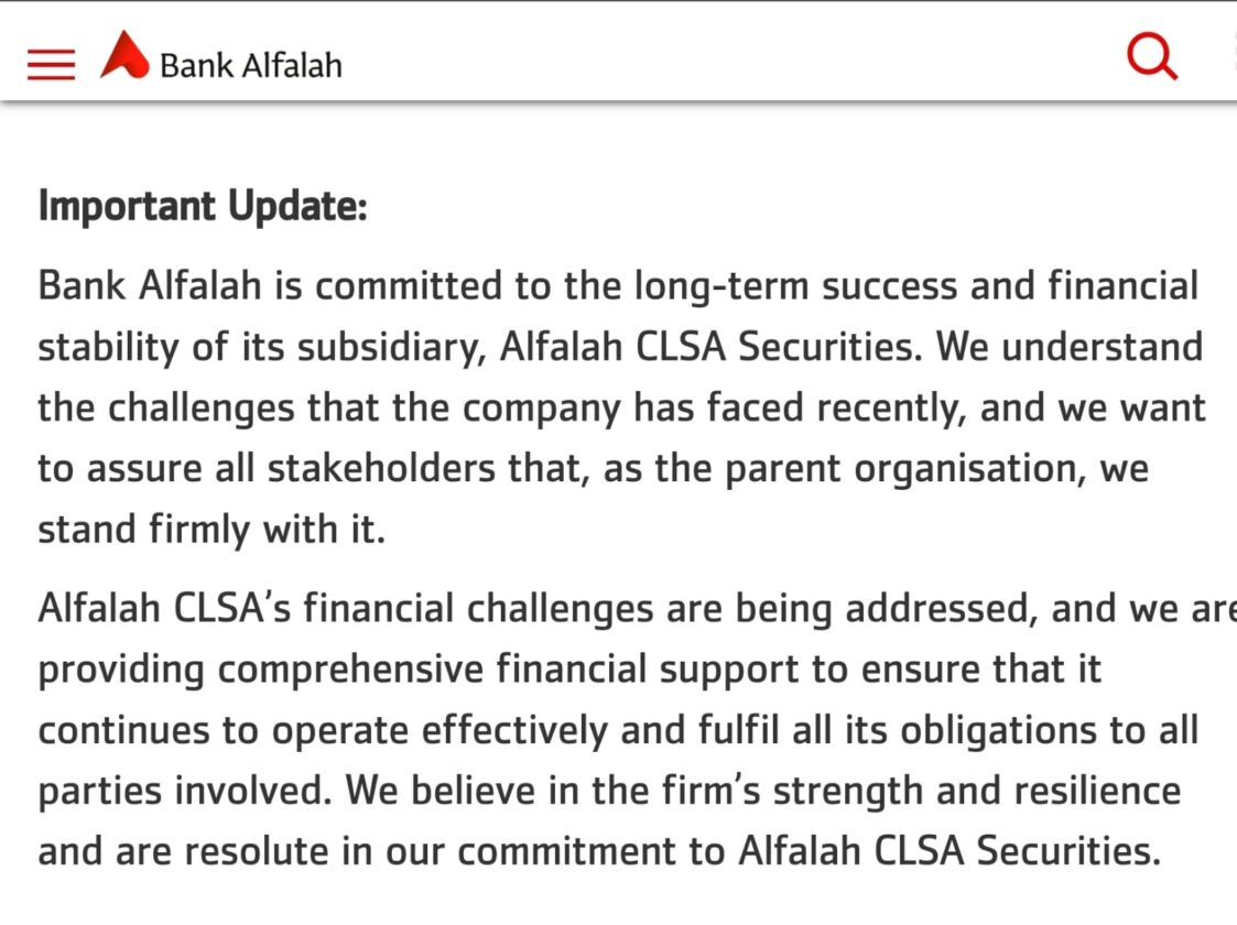The CEO of Alfalah’s brokerage house has resigned after a billion rupee ...